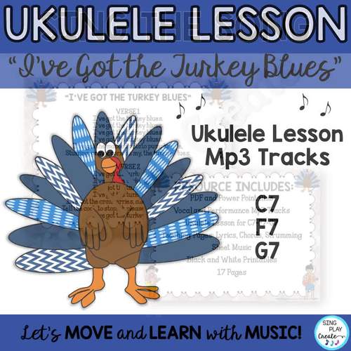 Ukulele Thanksgiving Song: "I've Got the Turkey Blues" Lesson and Mp3 ...