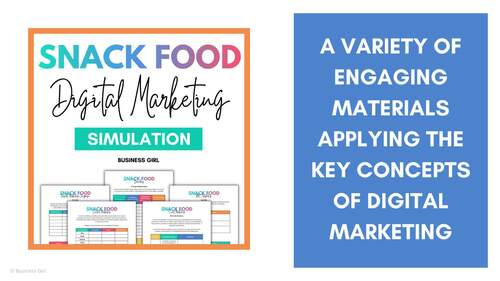 Digital Marketing Snack Food Project Simulation by Business Girl