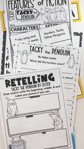 Tacky the Penguin Read Aloud Book & Activities Reading Comprehension Craft