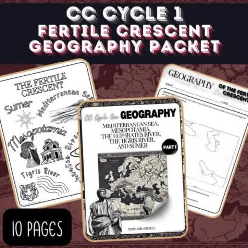 The Fertile Crescent CC Cycle 1 Geography Worksheets by Decadence ...