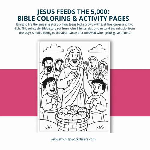 Jesus Feeds the 5000 Lesson | Christian Homeschool Bible Story Printables