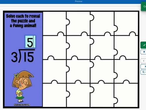 Division Math Fact Practice | Animal Hidden Picture Puzzles | Boom Cards
