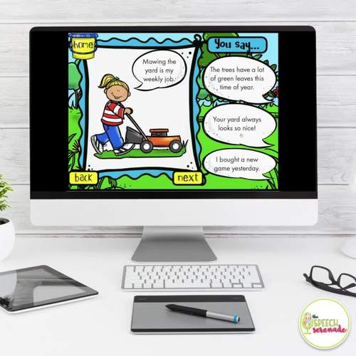 NO PRINT Summer Social Skills Language Activities Pack | TPT