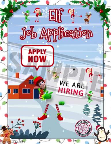 Elf Academy: Santa’s Workshop Story, Job Application, Cover Letter ...