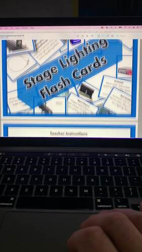 Stage Lighting Flash Cards by Entertainment Industry Training | TPT