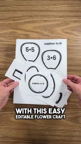 Flower Spring Craft Kindergarten, Editable Bulletin Board Spring Craft ...