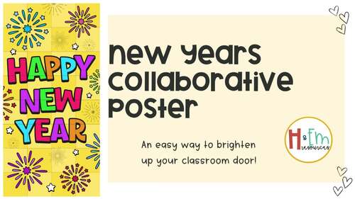 New Years Collaborative Coloring Poster │ Bulletin Board │Fireworks ...