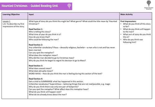 Haunted Christmas - Guided Reading x5 Lessons, PowerPoint, Resources
