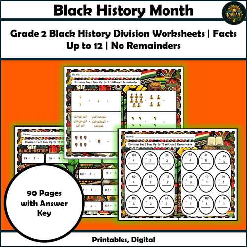 Grade 2 Black History Division Visual Interactive Facts Up to 12 No ...