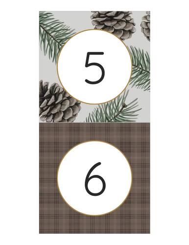Cozy Pine | Calendar Grid | 5" x 5" Cards | Diverse Holidays | Easy Edit