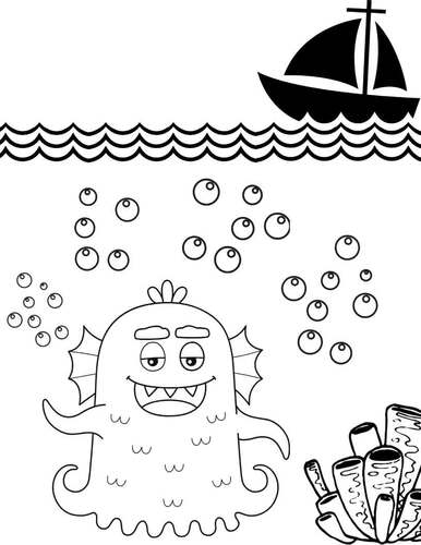 Monster Coloring Pages for Kids | 25 Printable Fun Art Sheets PDF ...