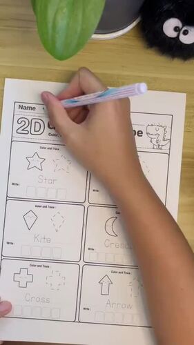 2D and 3D Shapes, Activities, Worksheet Pack, Printable, by Ratcha Studio