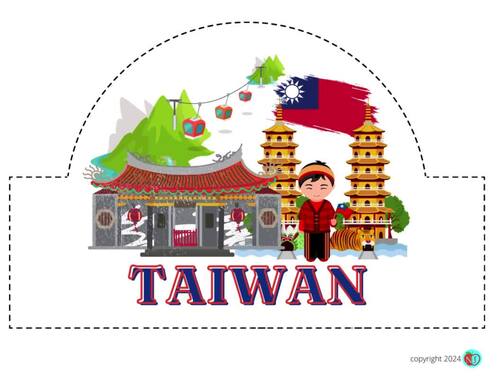 ASIAN HERITAGE TAIWAN HATS | COLOR CUT AND PASTE HAT ACTIVITY | MAKE HATS