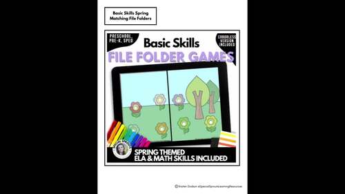 ELA & Math Basic Skills File Folder Activities for Special Education, Pre-K