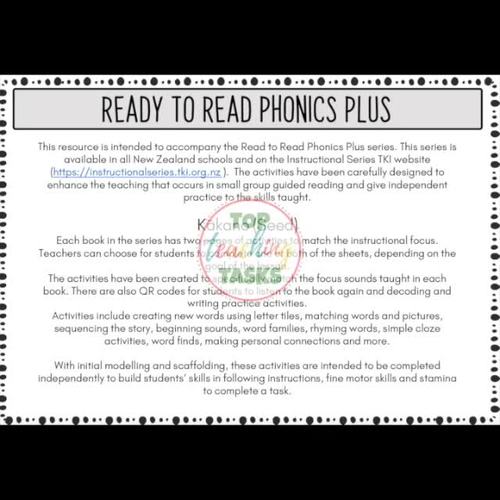 Ready to Read Phonics Plus Kākano Seed Activities | Junior Primary New ...