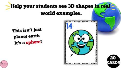 Earth Day 3D Shapes Write the Room : 3D Shapes Geometry | TPT