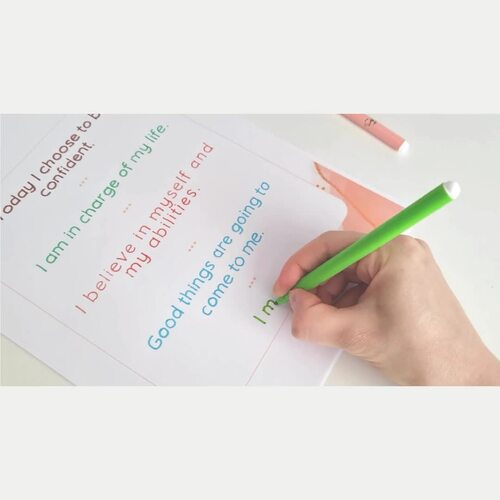 Neat Handwriting Practice with Daily Positive Affirmation for Kids and ...