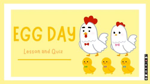 National Egg Day PowerPoint Slide Lesson Quiz for K 1st 2nd 3rd by ...