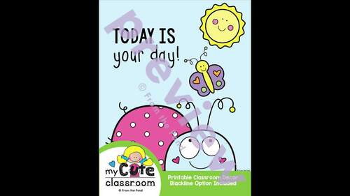 Today is Your Day Poster | Ladybug Theme SEL & Motivational Classroom Decor