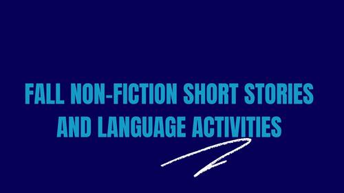 Fall Non-Fiction Short Stories and Language Activities by Kayla SLP