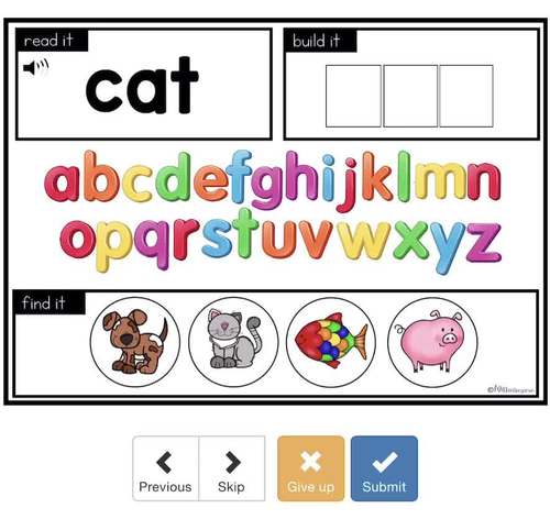 Digital CVC Word Centers & Activities Kindergarten Reading Boom Cards™