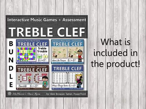 Treble Clef Note Name Games and Activities for Elementary Music {Bundle}