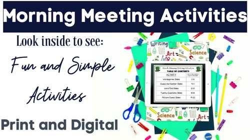 Games for Morning Meeting in Upper Elementary during March by Rosie's ...