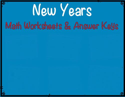 New Years Themed Kindergarten ELA and Math Worksheets | TPT