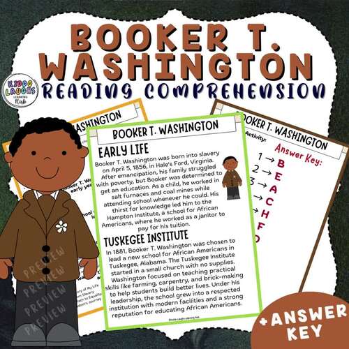 Booker T. Washington Reading Passage ,Tuskegee Institute Black History ...