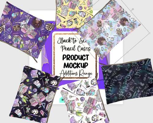 Back to School Pencil Case Mockup MOVEABLE Mockup images mockup back to ...