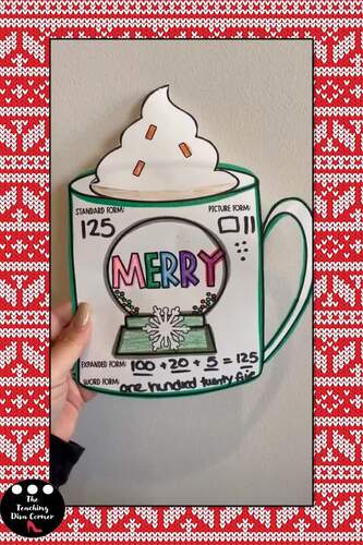 Holiday Math Place Value Craft by The Teaching Diva Corner | TPT