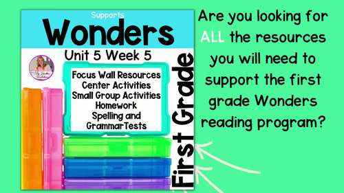 Wonders First Grade Reading Unit 5 Week 5 | Centers and Small Group ...