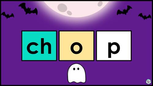 Halloween Digraphs CH, SH, TH with Short Vowels | Digital Phonics Activity