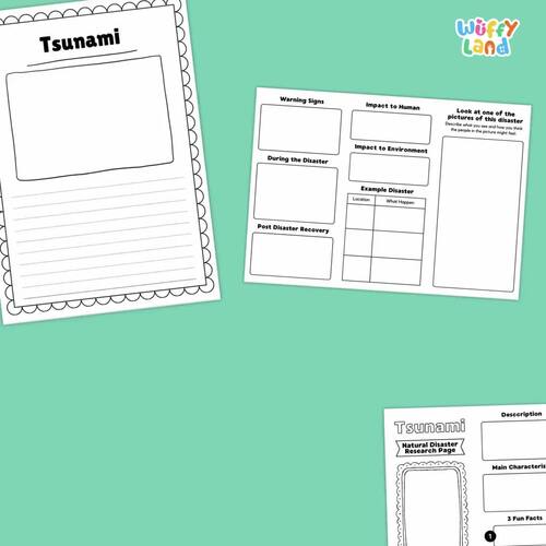 Tsunami Natural Disaster Research Project | Earth Science Worksheets