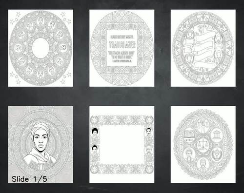 Black History Month Trailblazers Mandala Borders | Cultural Art Activity