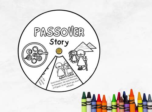 Passover Story Bible Spinning Wheel Craft Activity for Sunday School