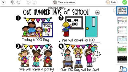 100th Day of School writing and coloring pages for kindergarten, 100 ...