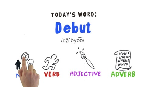 FREE: Word of the Week Vocabulary: DEBUT: Animation Video + Quiz ...