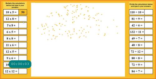 Digital Pixel Art NO PREP - Styracosaurus Multiplication and Division to 12