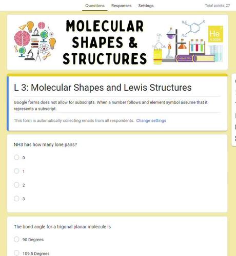 Covalent Bonding UNIT BUNDLE | Chemistry | Google Forms | TPT
