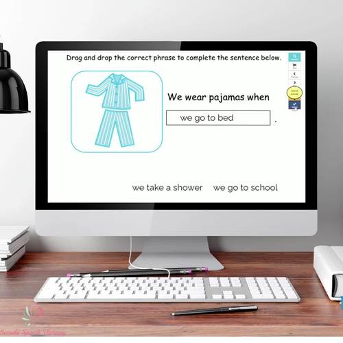 Defining Words by Time - Boom Cards™ Speech Therapy Distance Learning