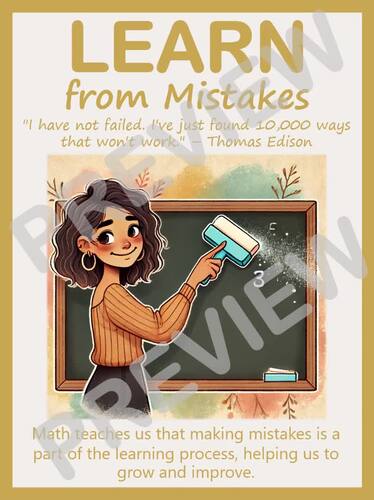 Why we Learn Math Posters Growth Mindset Inspirational Math Quotes ...