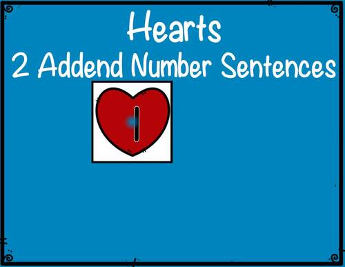 Hearts Themed 2 Addend Addition & Subtraction With Ten Frames | TPT
