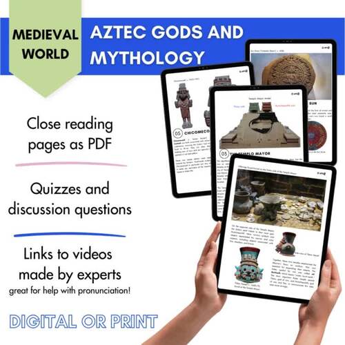 Aztec Gods and Myths Mesoamerica Informational Text Reading ...
