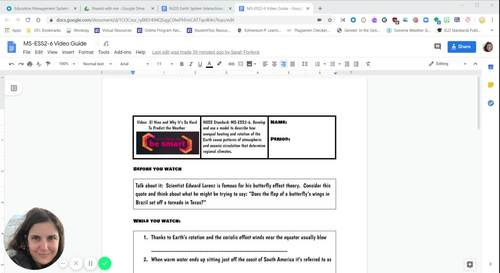 NGSS Video Mini Lessons: Earth System Interactions Weather ---Distance ...