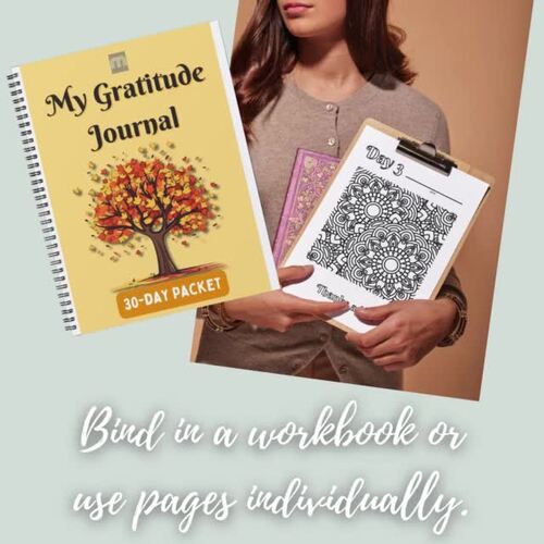 Gratitude Journal for Teens and Adults: 30-day Packet by Mammoth Picks