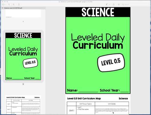 Science Leveled Daily Curriculum {LEVEL 0.5} by The Autism Helper