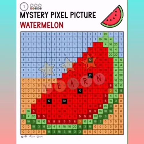 Summer Mystery Pixel Pictures | Color By Numbers | Number Recognition ...