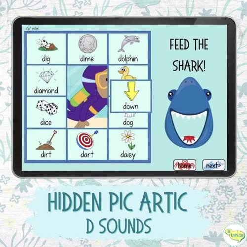 Hidden Pictures Articulation Boom Cards™ D Sounds by In Unison Speech ...