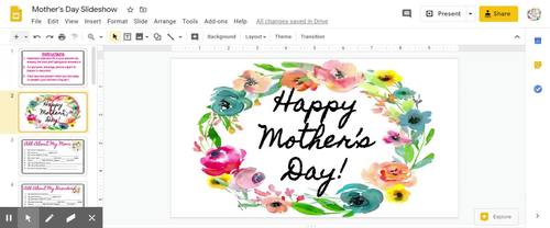 Mother's Day Google Slides Project Digital Keepsake for Distance Learning